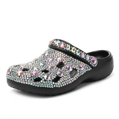 Rhinestone Embellished Sparkly Slip-on Clogs For Women on Luulla