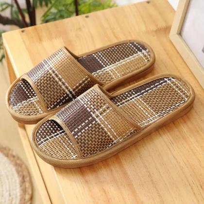 Bamboo Woven Indoor Slippers For Men Women on Luulla