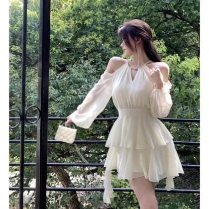 Elegant Off-shoulder White Summer Mini Dress on Luulla