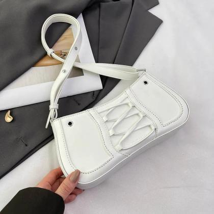 Stylish White Shoulder Bag With Unique Design on Luulla