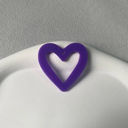 Colorful Heart Shape Plastic Craft Pendants on Luulla