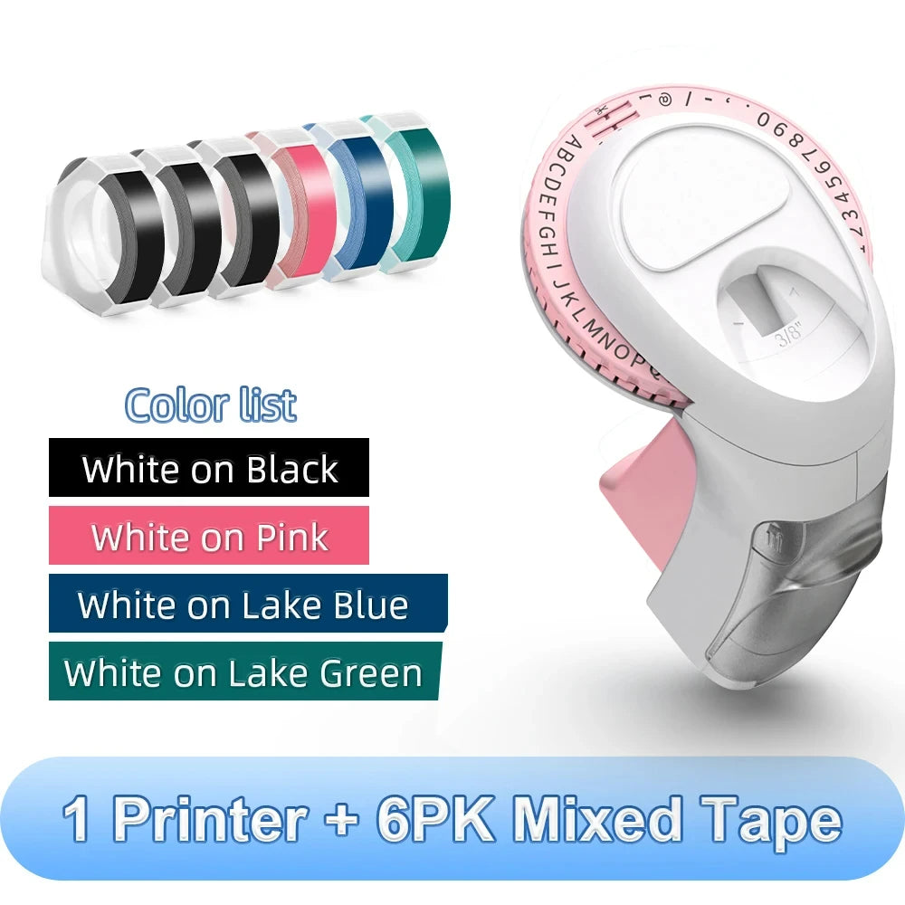 Portable Manual 3d Embosser With Multicolor Label Tapes on Luulla