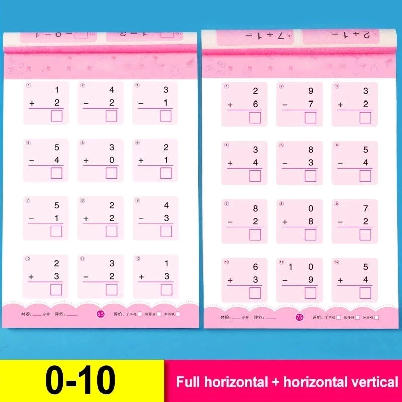 Kids Math Practice Pad, Addition Subtraction, Easy Tear Sheets on Luulla