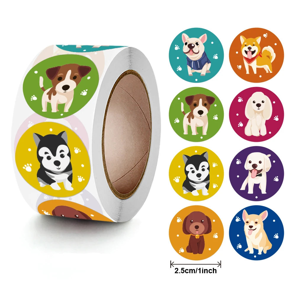 Cute Dog Breed Assorted Stickers Roll For Kids on Luulla