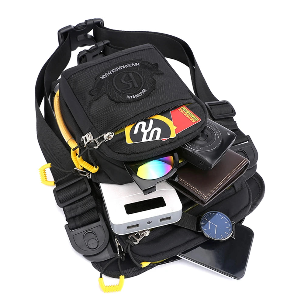 Black Tactical Crossbody Bag With Multiple Pockets on Luulla