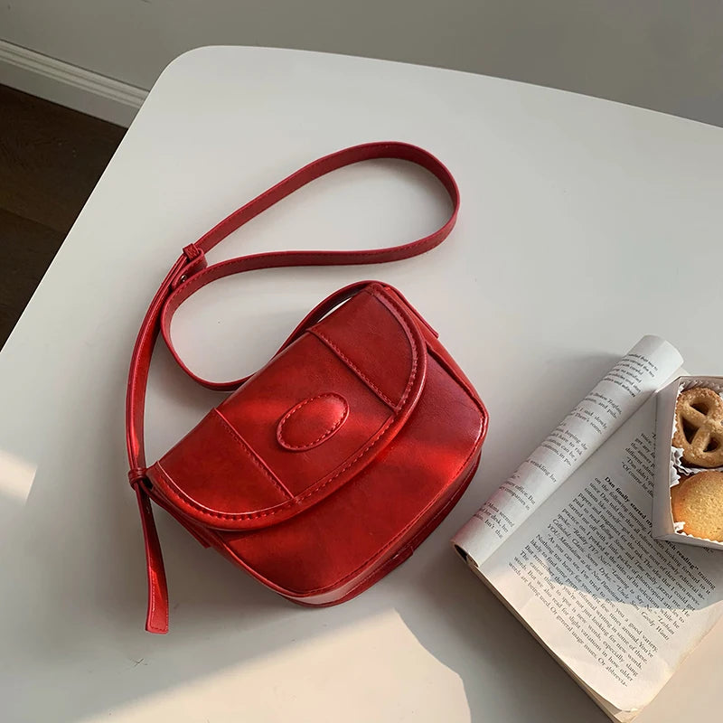 Stylish Red Leather Crossbody Bag For Women on Luulla