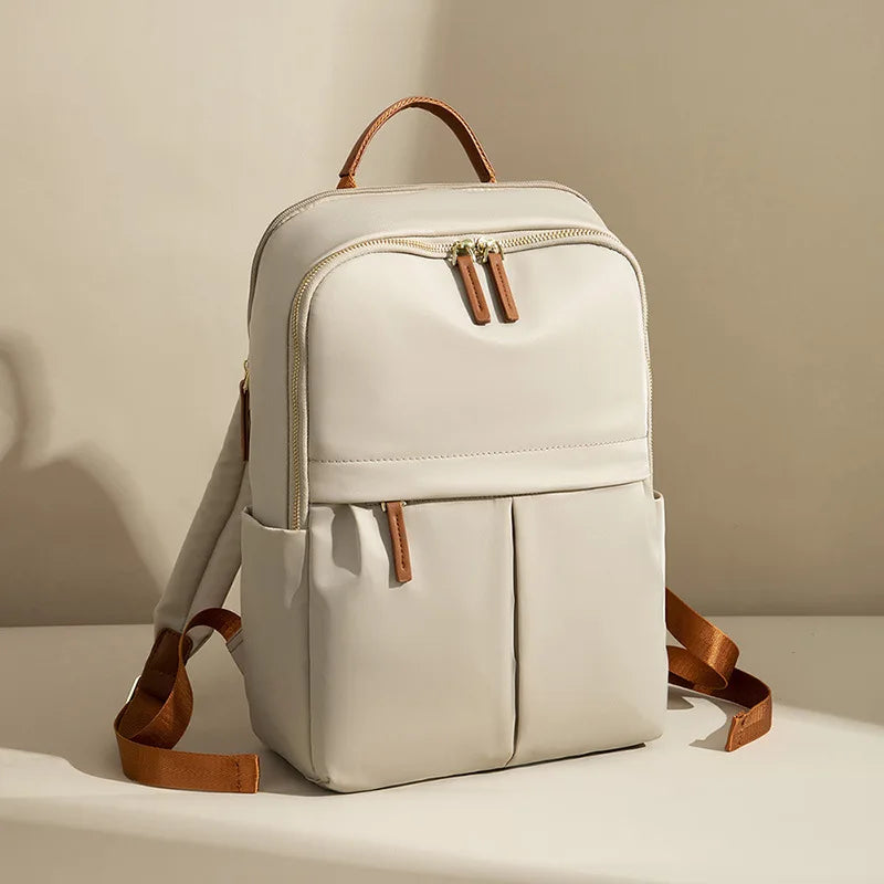 Stylish Durable Leather Backpack With Multiple Pockets on Luulla