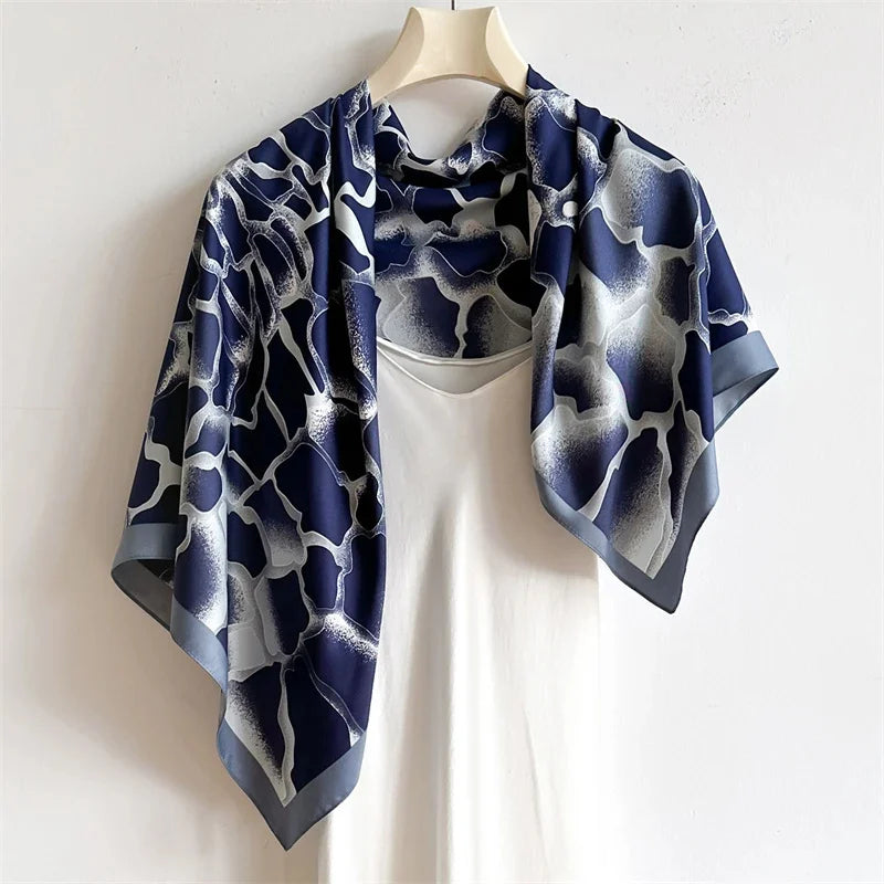 Elegant Giraffe Print Silk Scarf For Women on Luulla