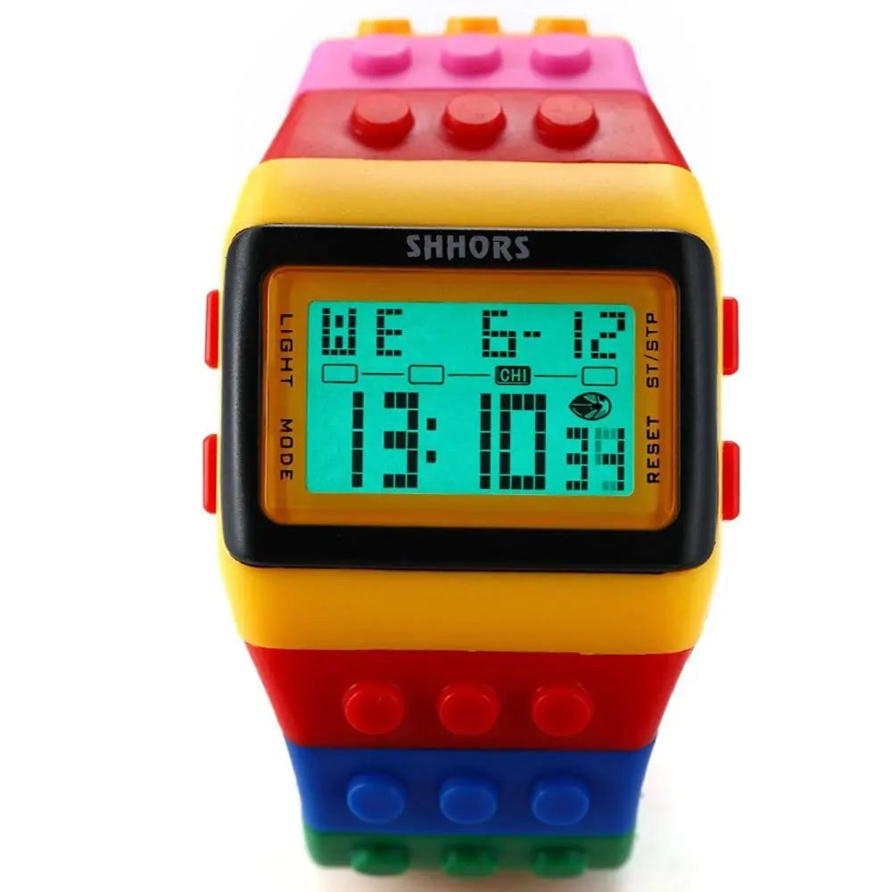 Colorful Digital Block Style Kids Wristwatch on Luulla