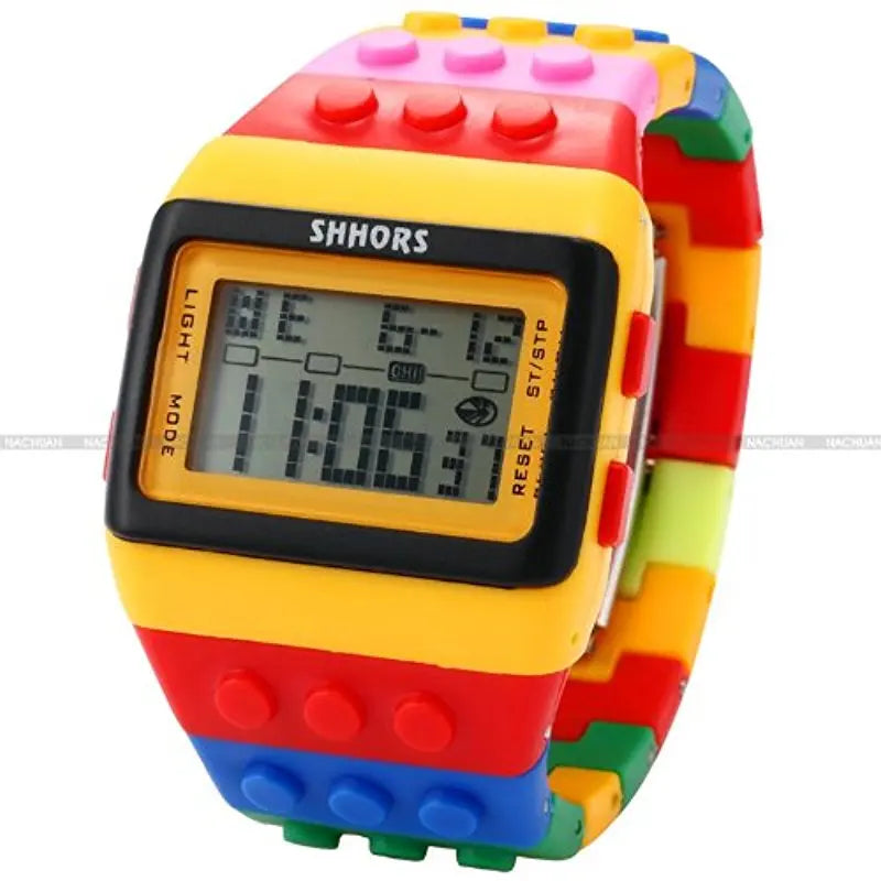 Colorful Digital Block Style Kids Wristwatch on Luulla