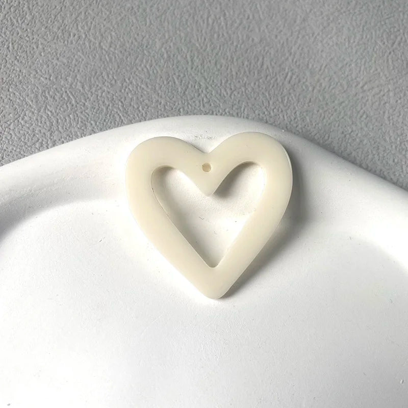 Colorful Heart Shape Plastic Craft Pendants on Luulla