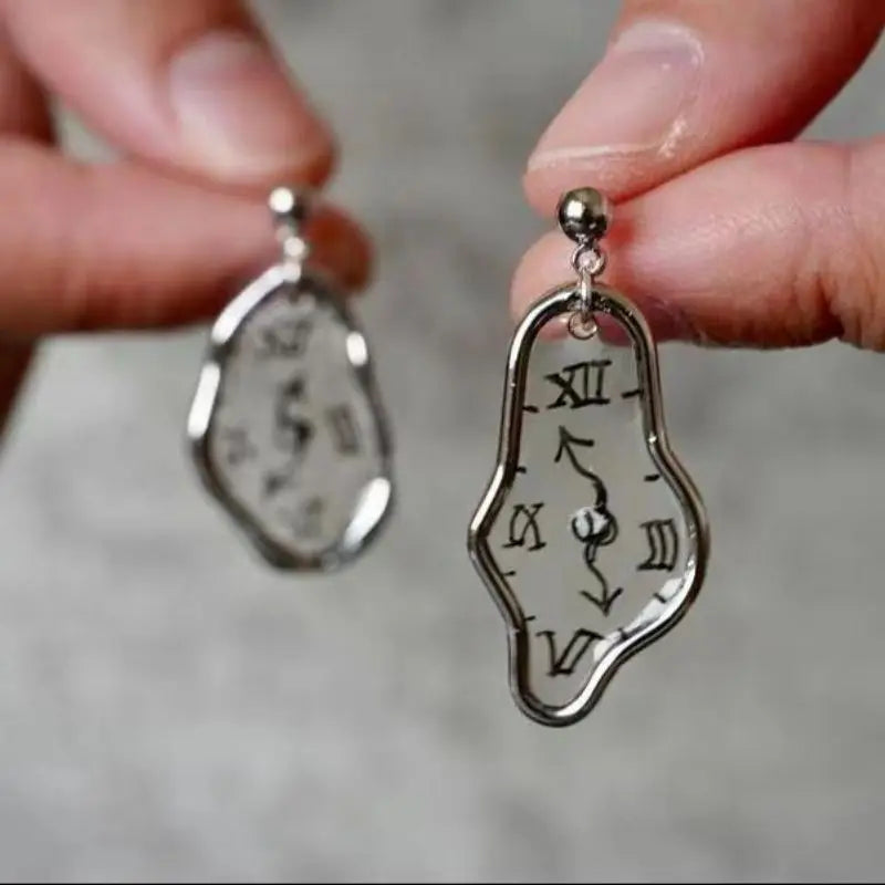 dali clock earrings