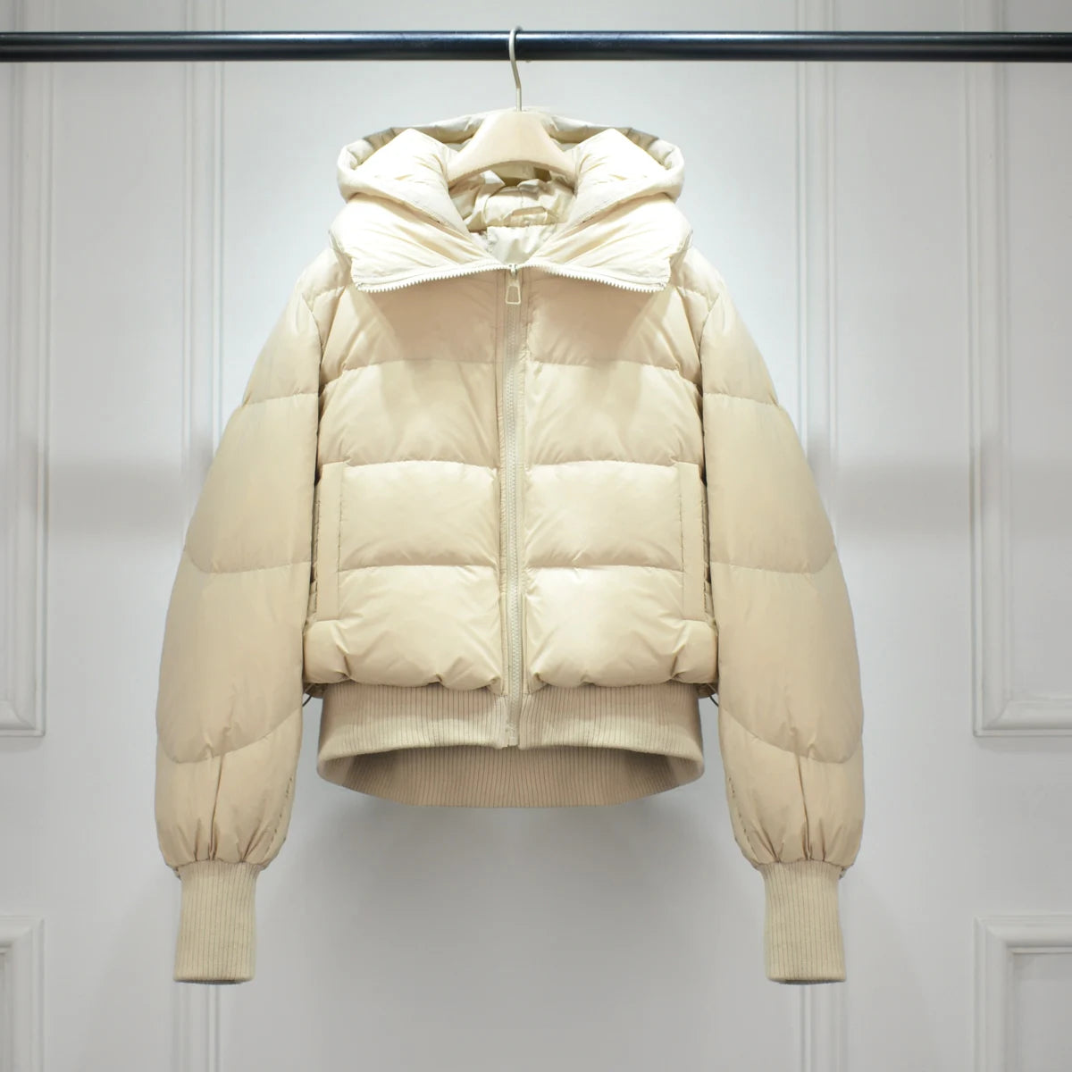 Luxe Fur Hooded Puffer Jacket For Winter on Luulla