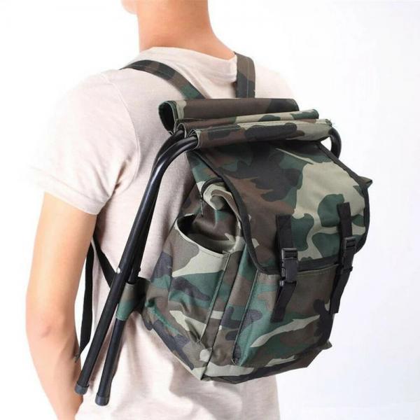 Camouflage Tactical Backpack With Chair For Outdoor Activities on Luulla