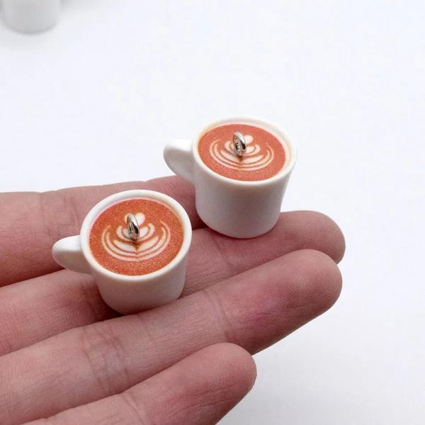 Miniature Coffee Cups With Latte Art Design on Luulla