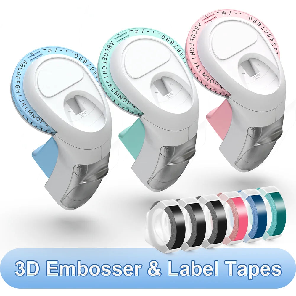 Portable Manual 3d Embosser With Multicolor Label Tapes on Luulla