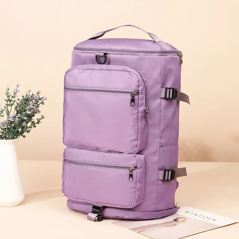 Large Capacity Lightweight Travel Backpack In Lavender on Luulla