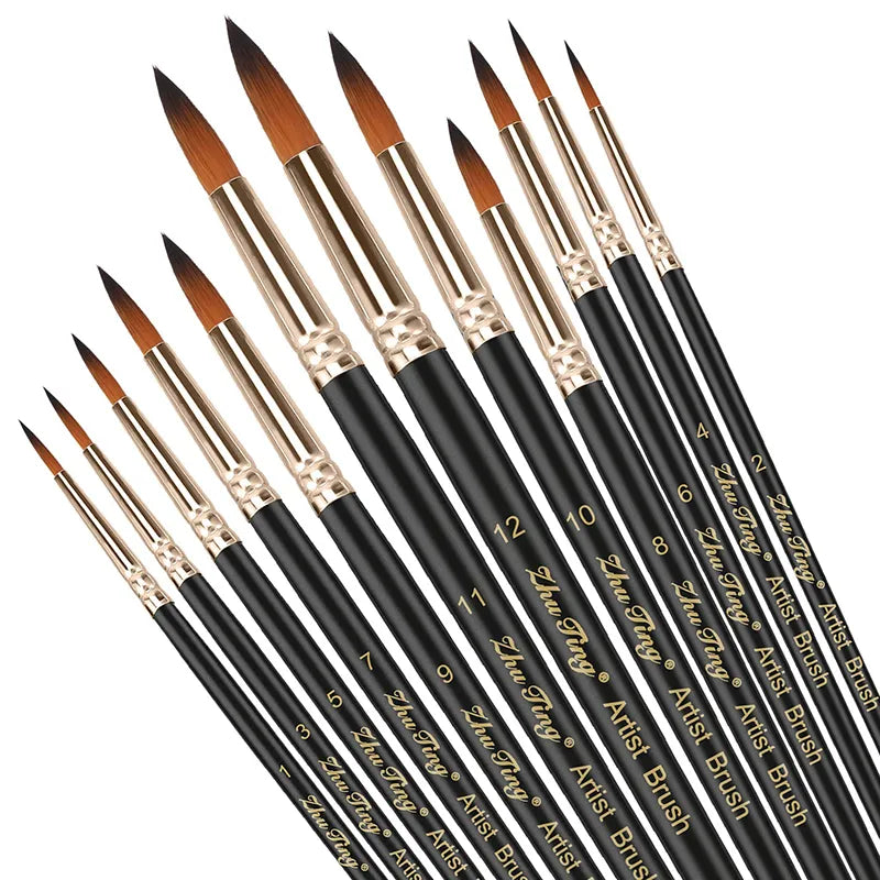 Professional Watercolor Acrylic Oil Painting Brushes Set on Luulla