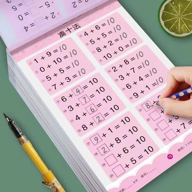 Kids Math Practice Pad, Addition Subtraction, Easy Tear Sheets on Luulla