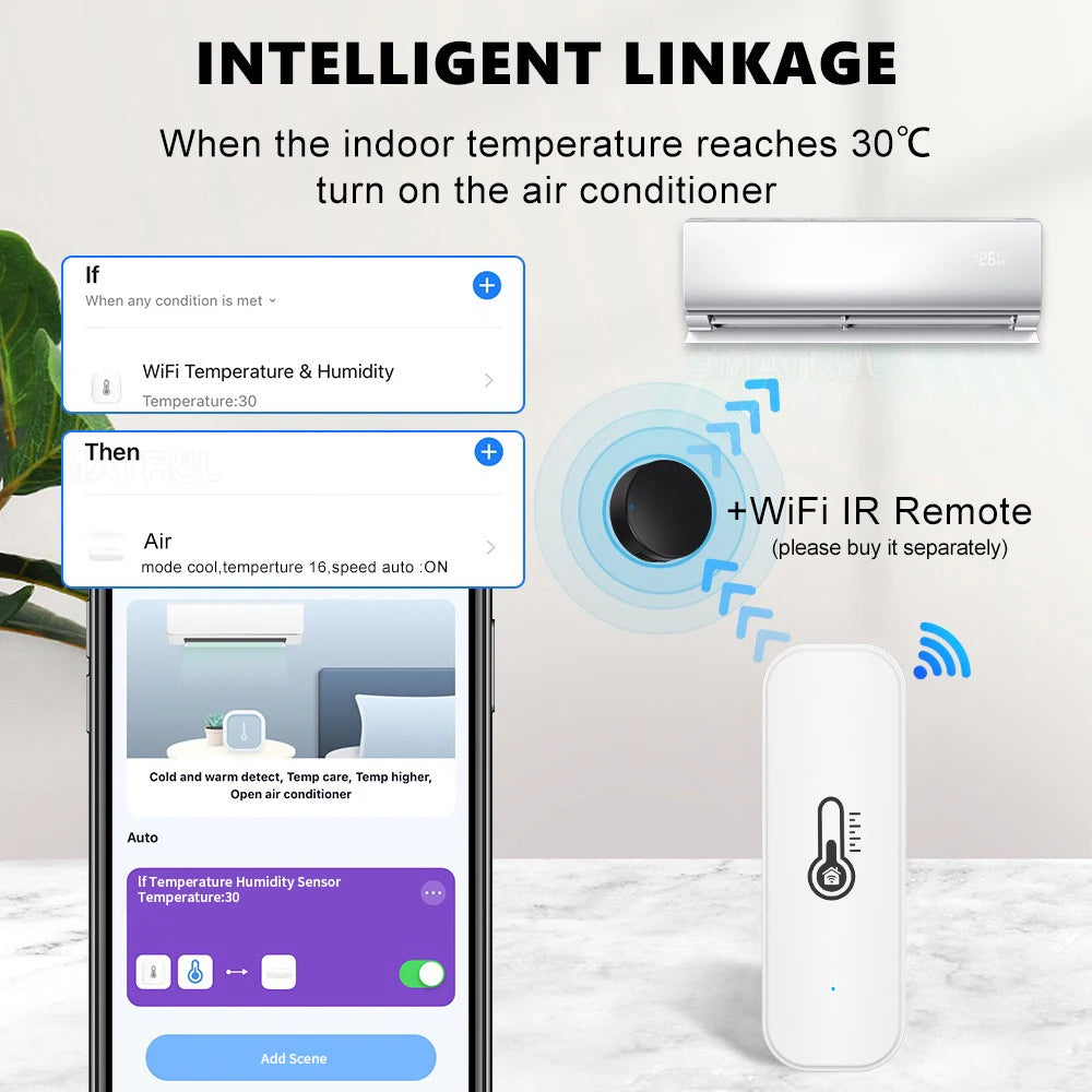 Smart Wifi Zigbee Temperature Humidity Sensor With App on Luulla