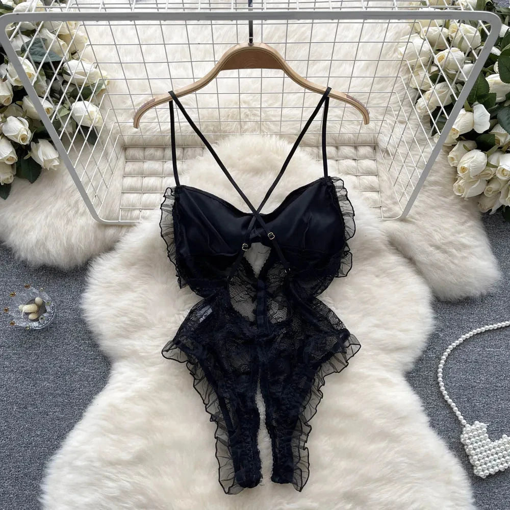Skimpy Black Lace Getup
