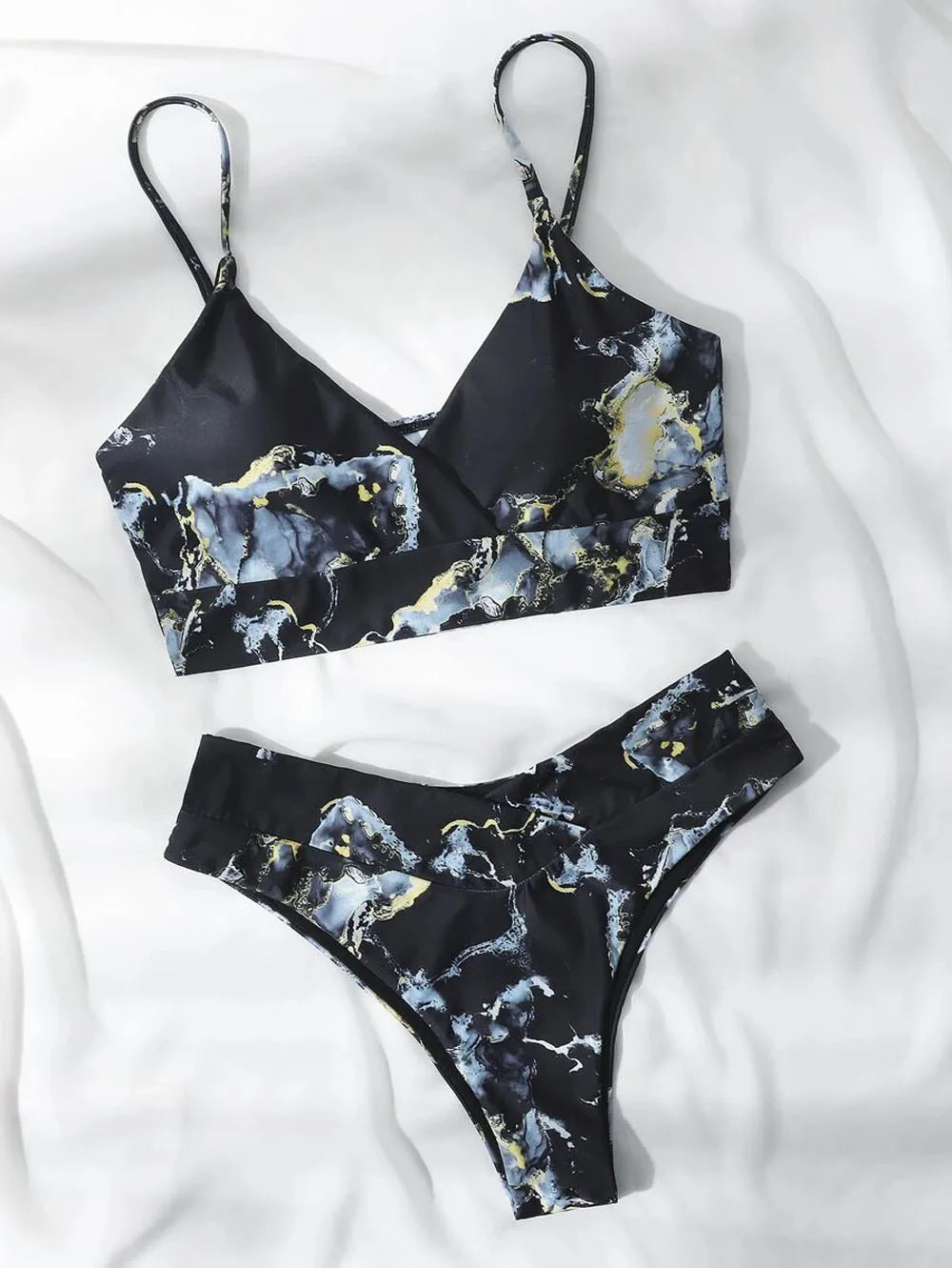 Womens Abstract Print Bikini Set Swimwear Two-piece on Luulla