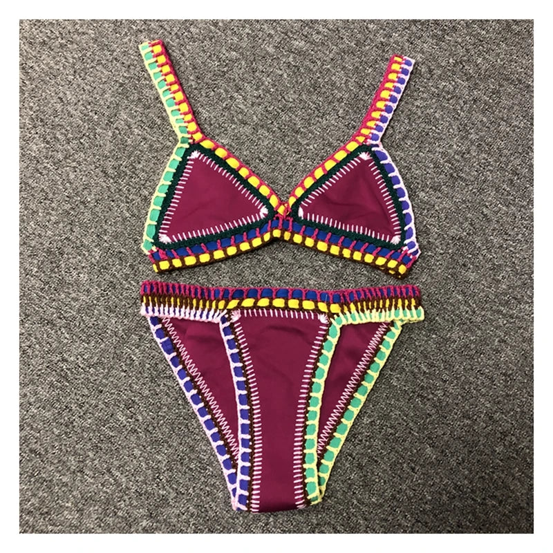 Womens Tribal Accent Two-piece Bikini Swimwear Set on Luulla