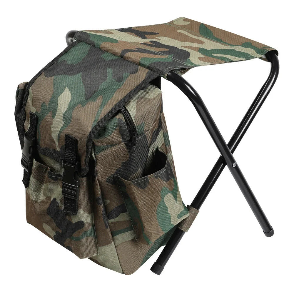 Camouflage Tactical Backpack With Chair For Outdoor Activities on Luulla