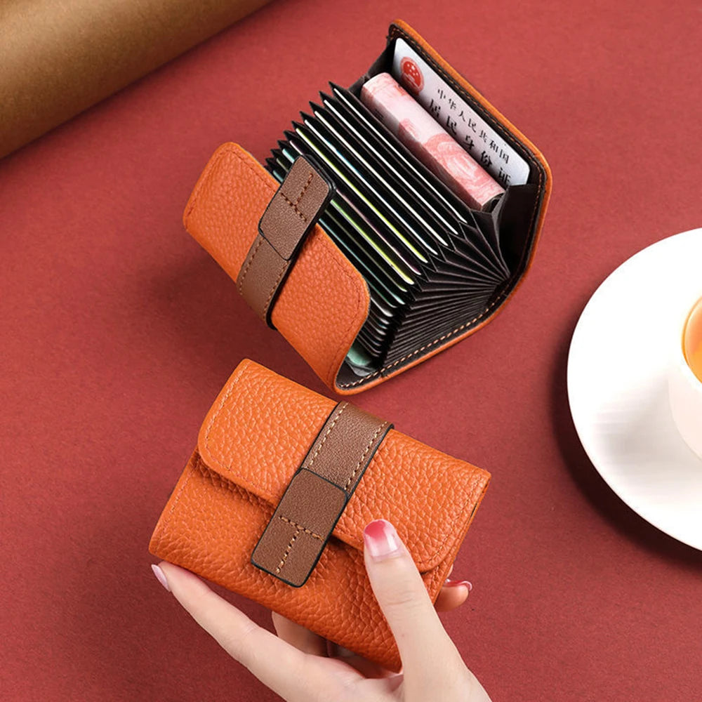 Luxury Leather Rfid-blocking Compact Card Holder Wallet on Luulla