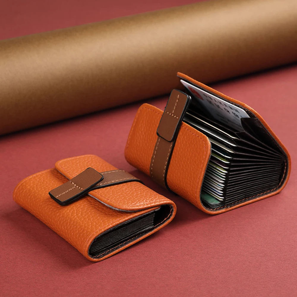 Luxury Leather Rfid-blocking Compact Card Holder Wallet on Luulla