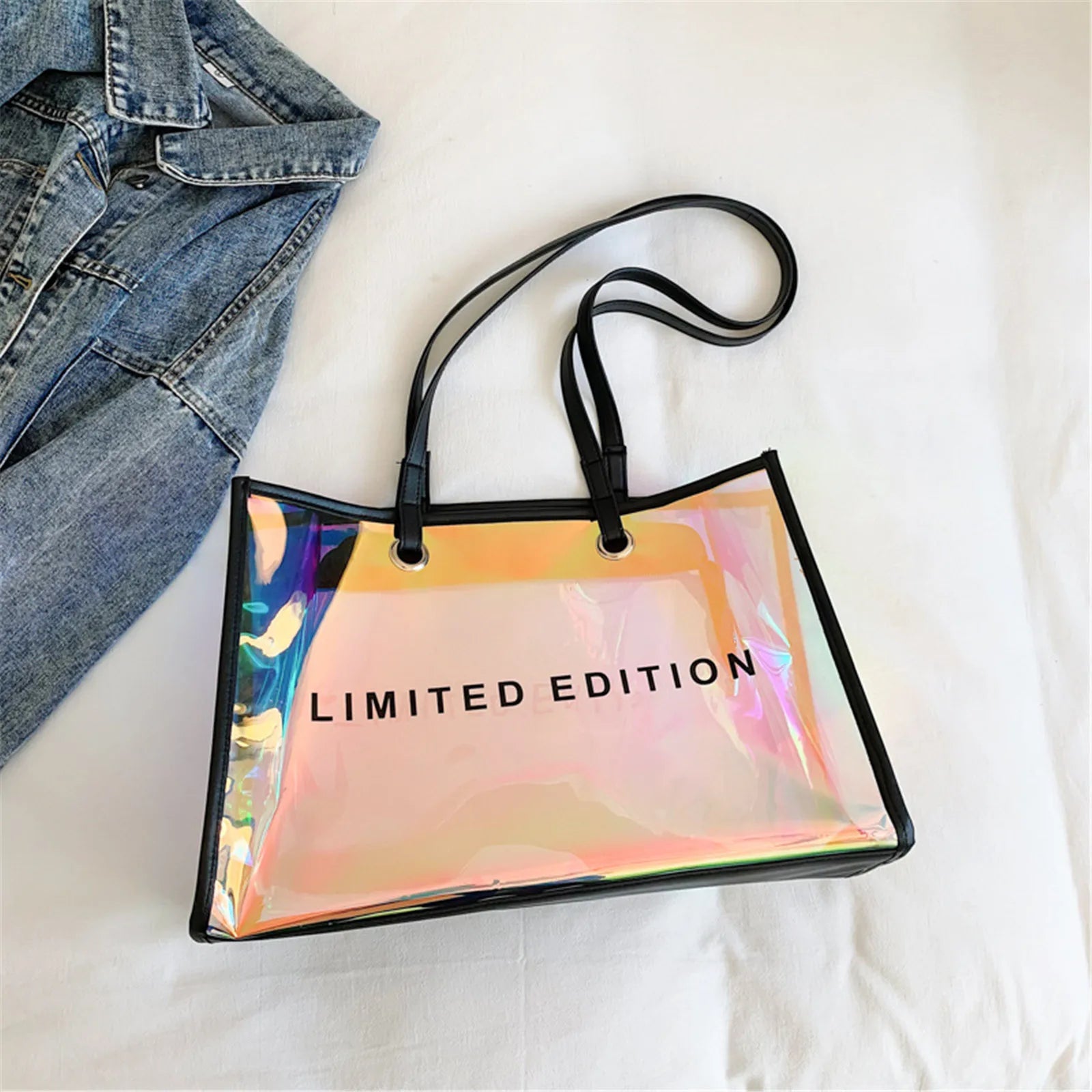 Limited Edition Holographic Shopper Tote Bag Trendy on Luulla