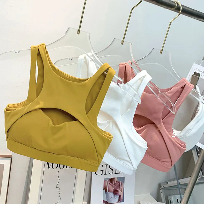 Stylish Womens Sports Bras With Cutouts Design on Luulla