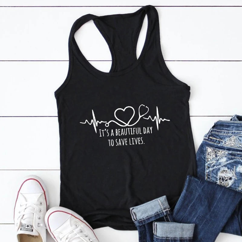 Inspirational Tank Top - Save Lives Design on Luulla