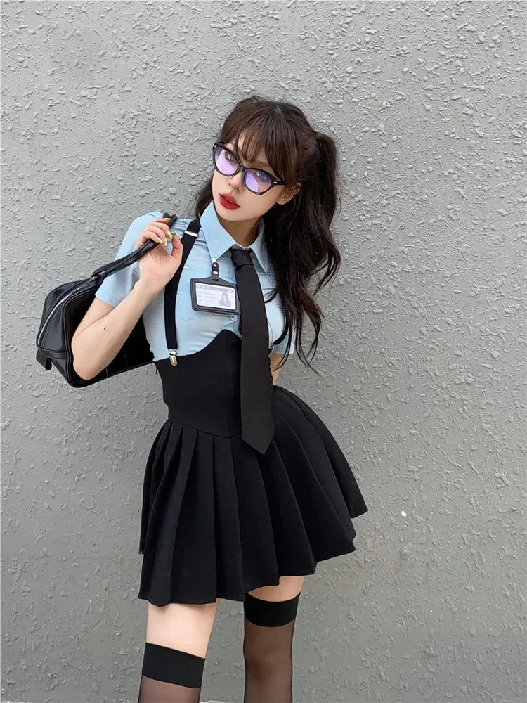 Trendy Gothic School Uniform Cosplay Dress Set on Luulla