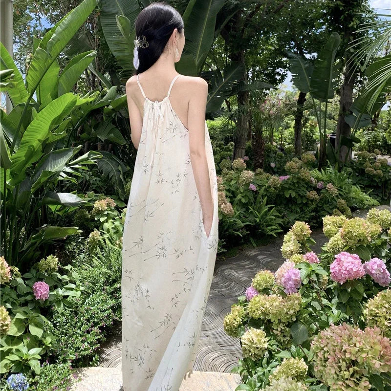 Floral Backless Maxi Dress - Summer Collection on Luulla