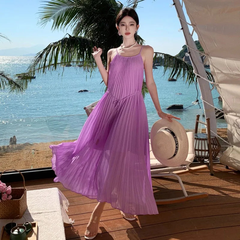 Elegant Lavender Beach Maxi Dress Summer Style on Luulla
