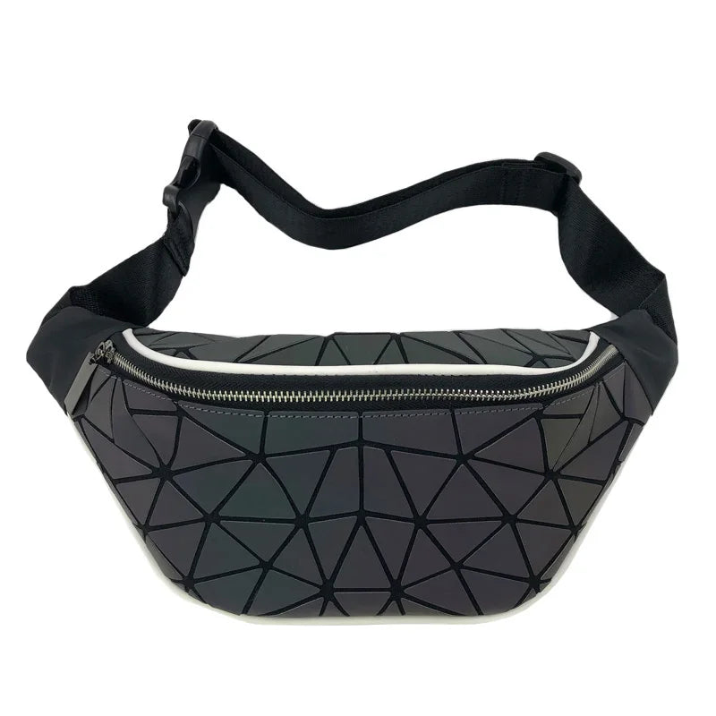 Geometric Reflective Fanny Pack For Festival Wear on Luulla