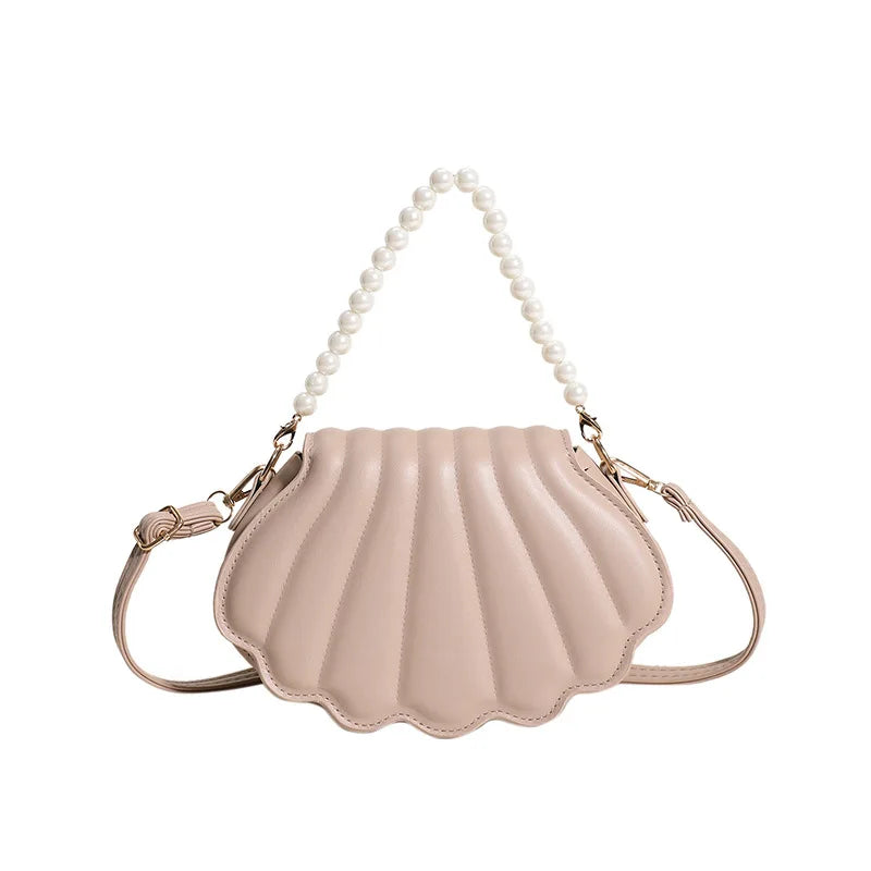 Pink Shell Shaped Crossbody Bag With Pearls on Luulla
