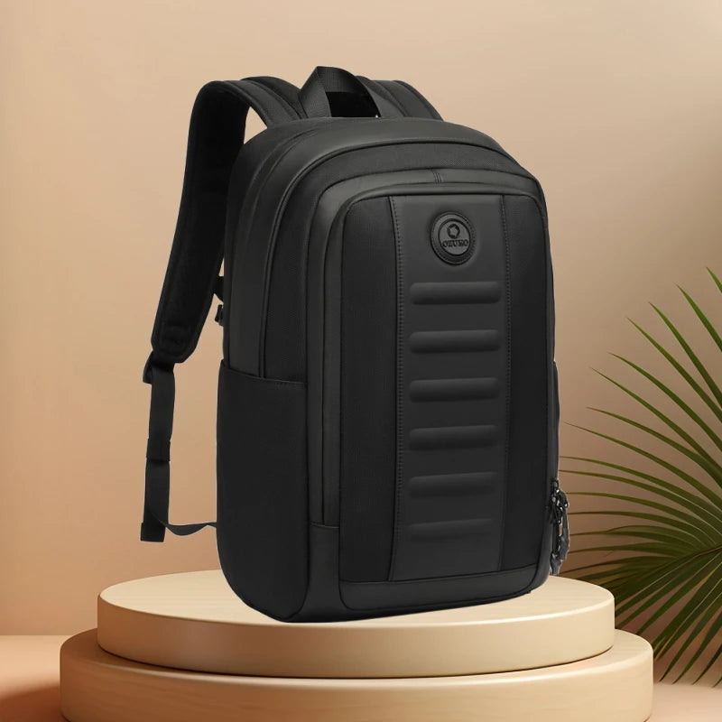 Black Multi-compartment Waterproof Laptop Backpack For Travel on Luulla