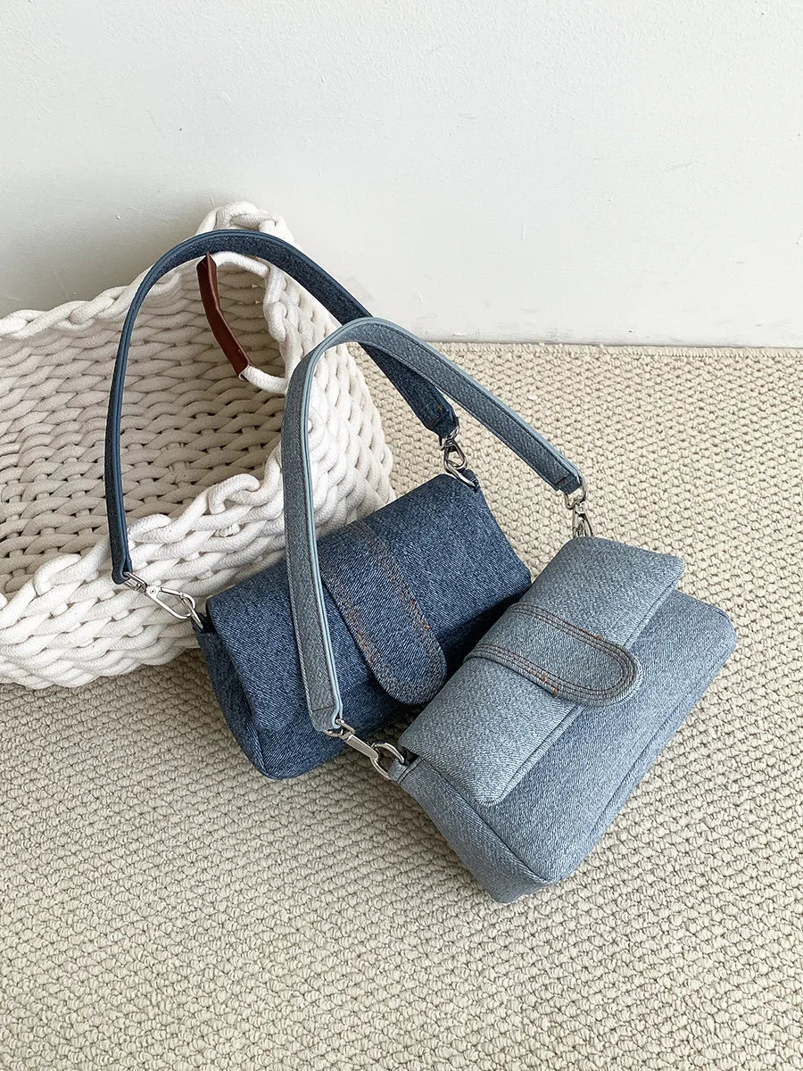 Denim Shoulder Bags With Adjustable Straps on Luulla