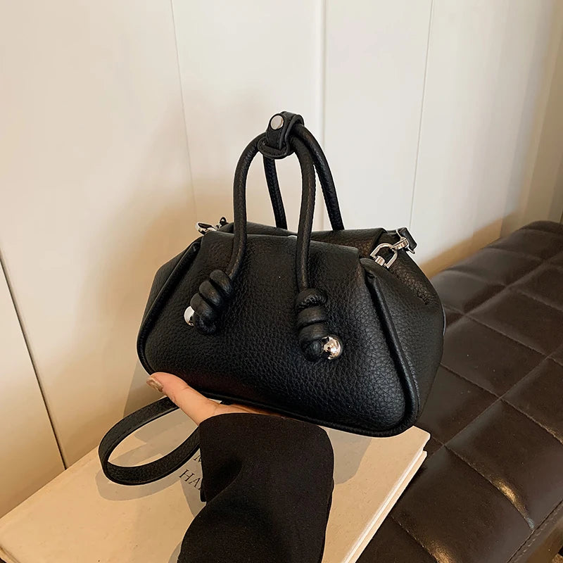 Chic Mini Red Knotted Handle Handbag on Luulla