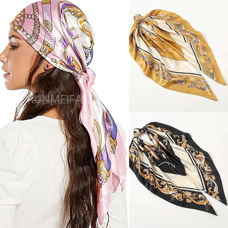Silk Scarf Head Wrap Bandana For Women on Luulla