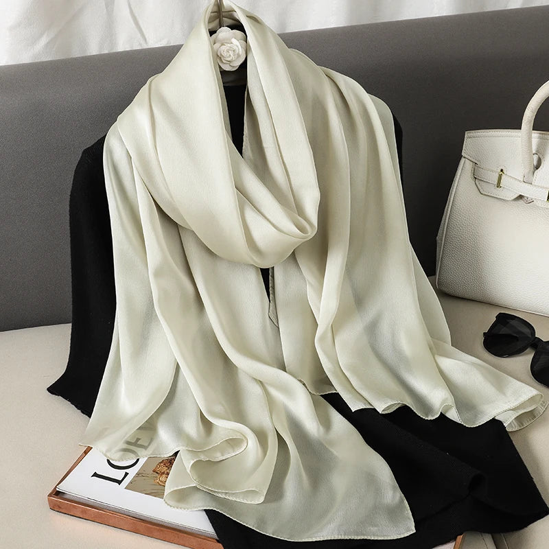 Elegant Lightweight Red Sheer Silk Scarf on Luulla