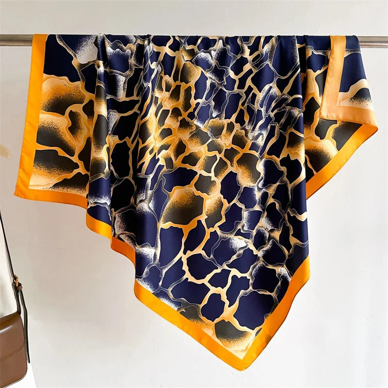 Elegant Giraffe Print Silk Scarf For Women on Luulla