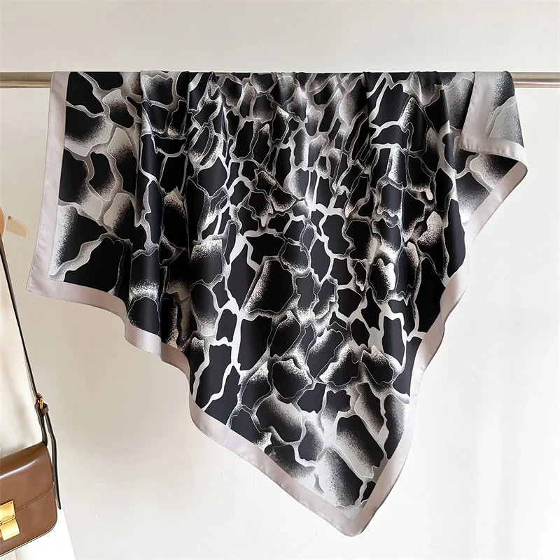 Elegant Giraffe Print Silk Scarf For Women on Luulla