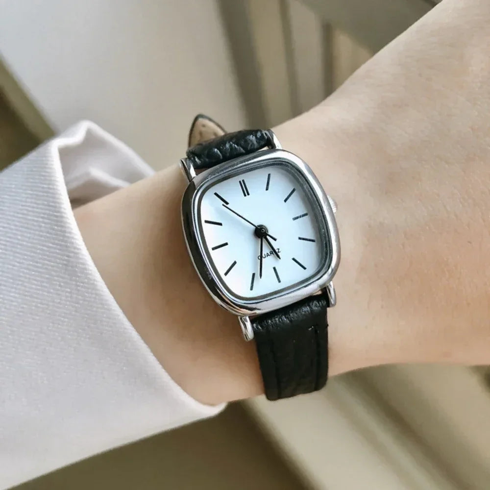 Classic Leather Strap Square Face Analog Watches on Luulla