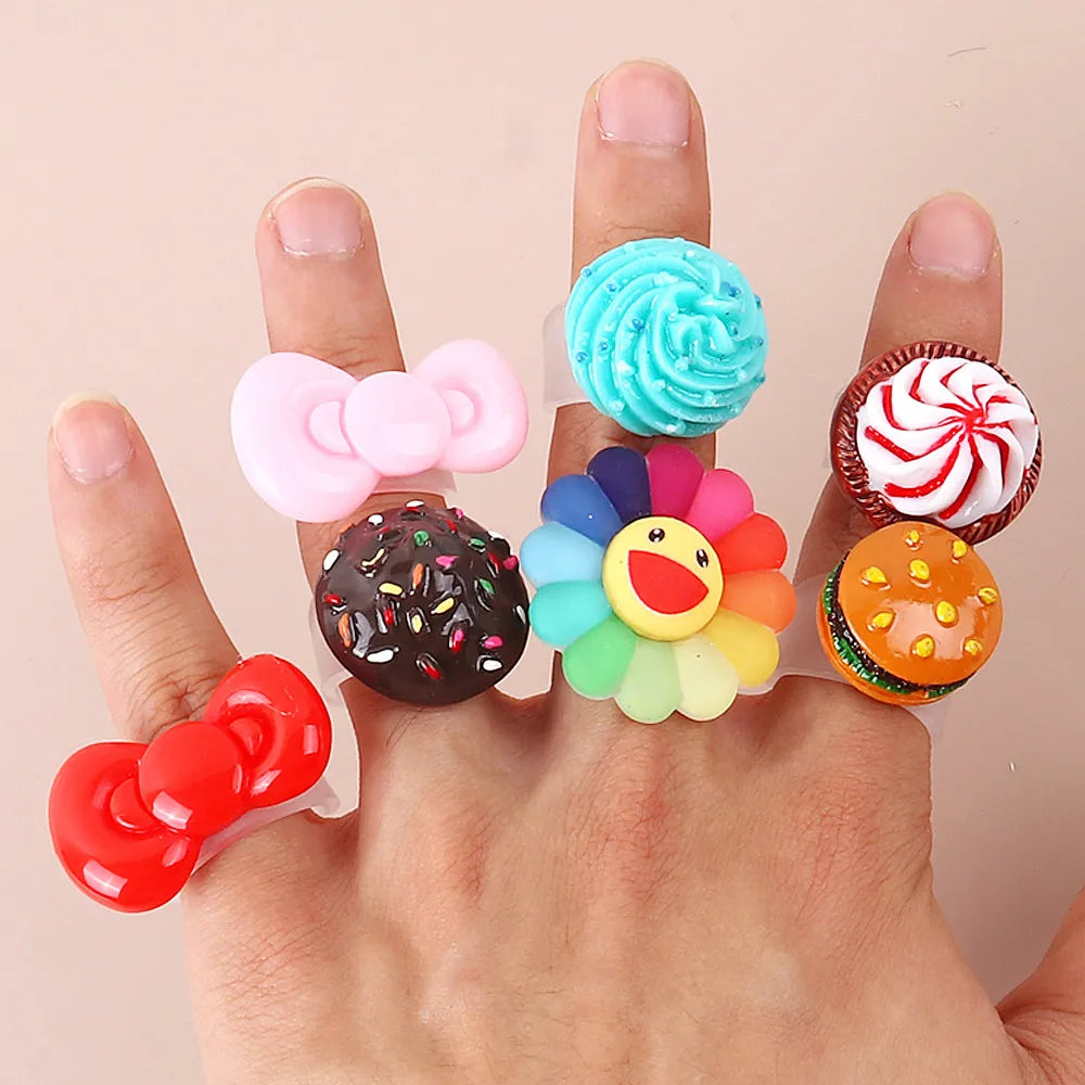 Adorable Kawaii Adjustable Novelty Rings For Kids on Luulla