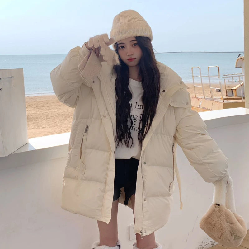 Cozy Oversized Winter Jacket With Hooded Design on Luulla