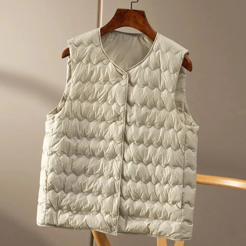 Sleek Lightweight Quilted Vest For All Seasons on Luulla
